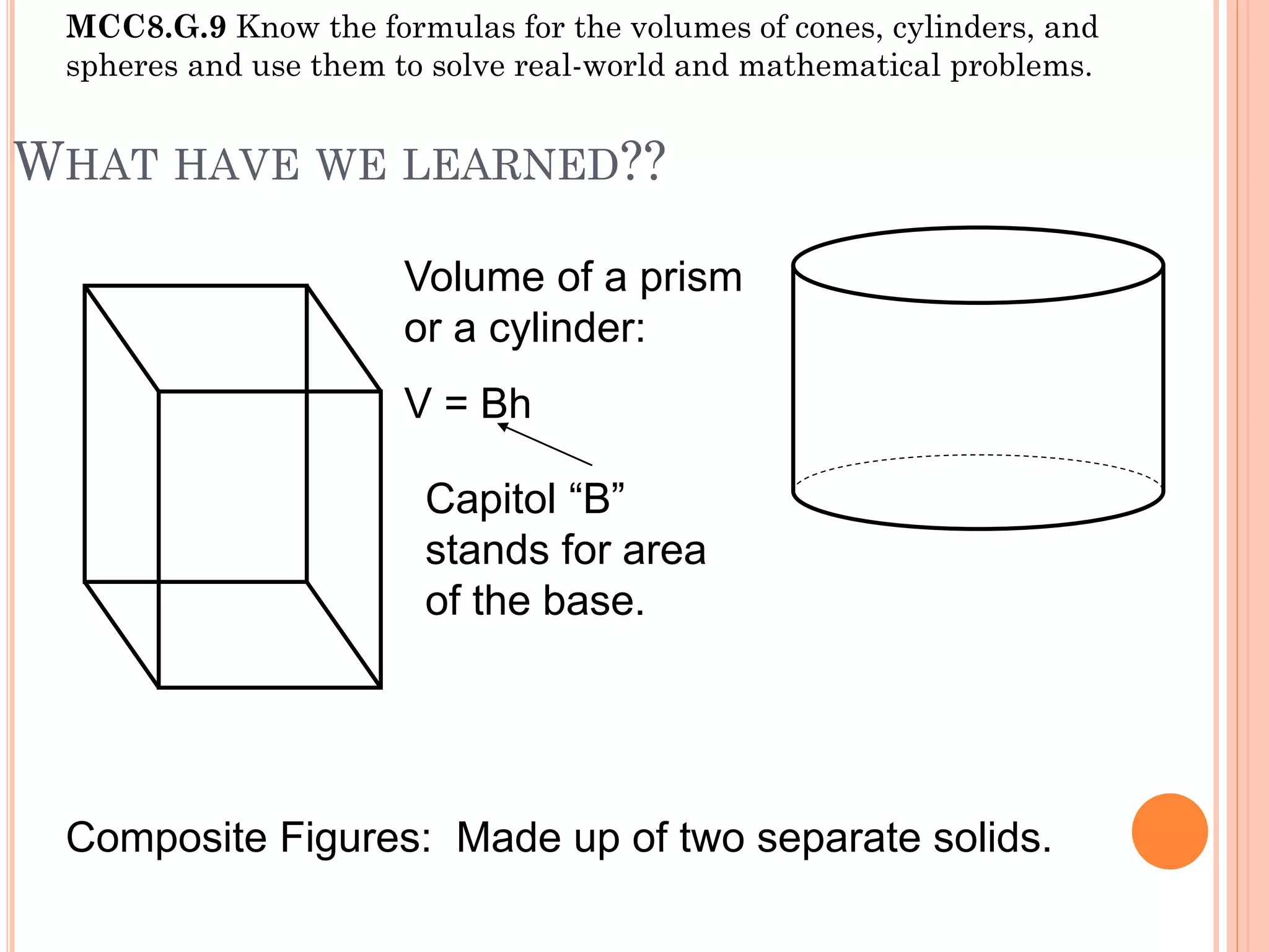 Volume of cylinders | PPTX