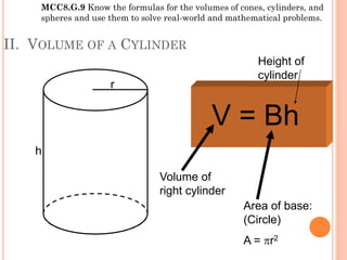 Volume of cylinders | PPTX