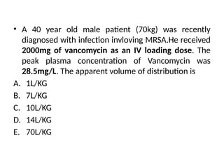 Volume of distribution (pharmacokinetics) | PPTX