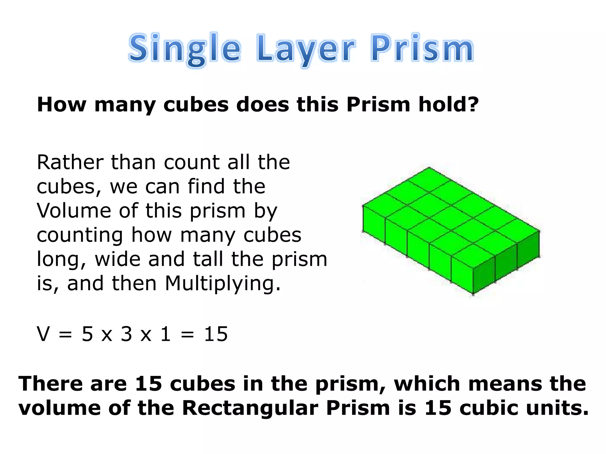 Volume of Prisms | PPTX