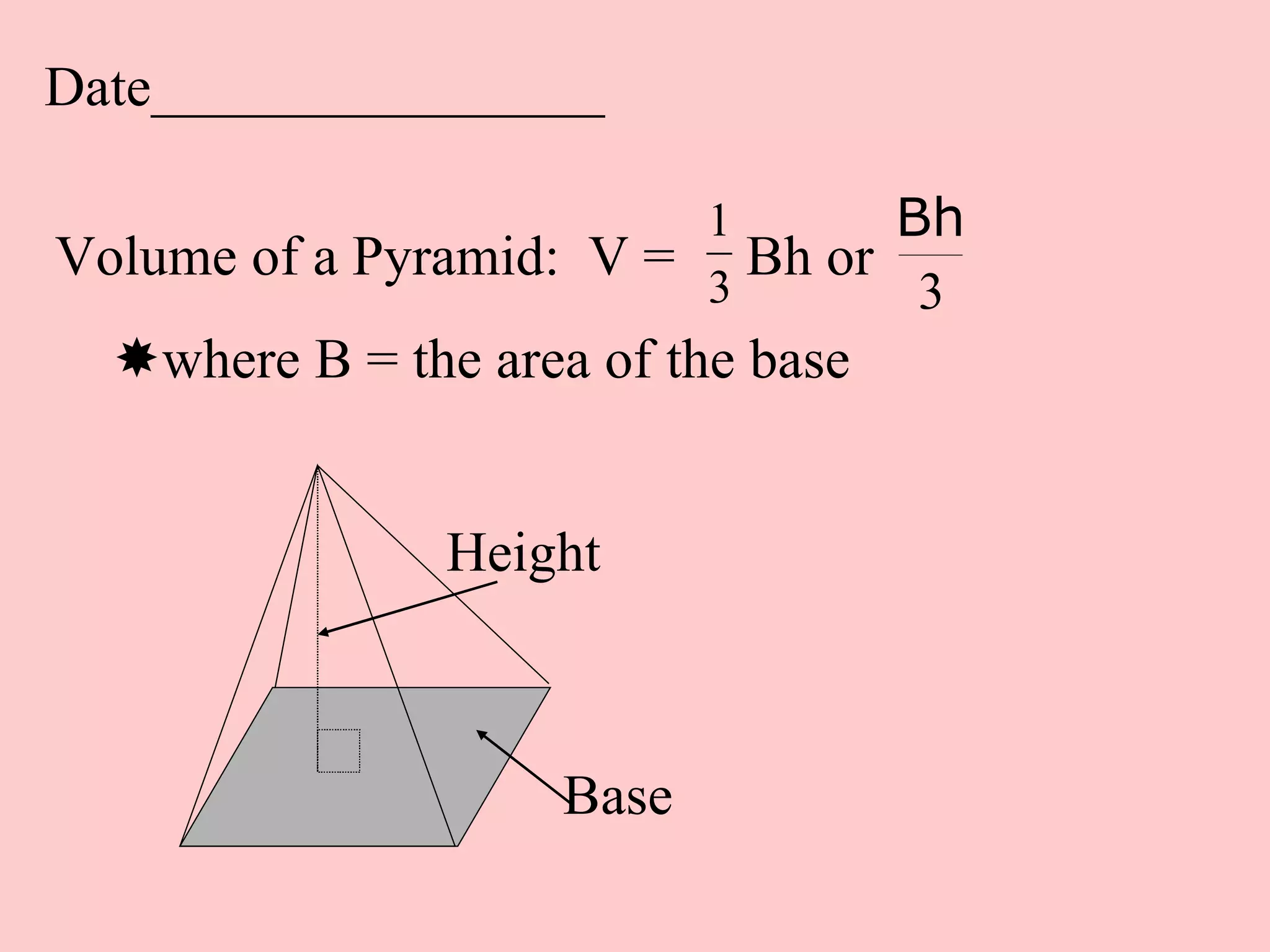 Volume of Pyramids | PPT | Physics | Science