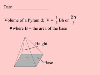 Volume of Pyramids | PPT