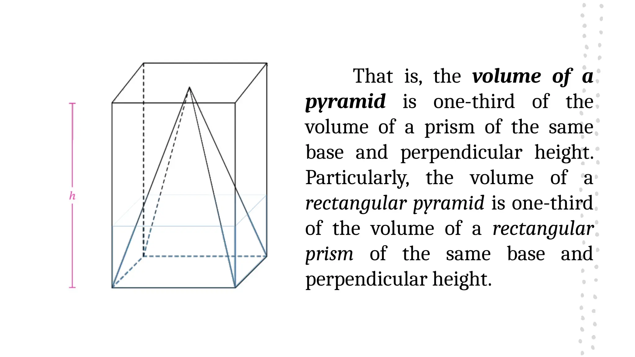 VOLUME OF PYRAMIDS - Definition and Examples | PPTX