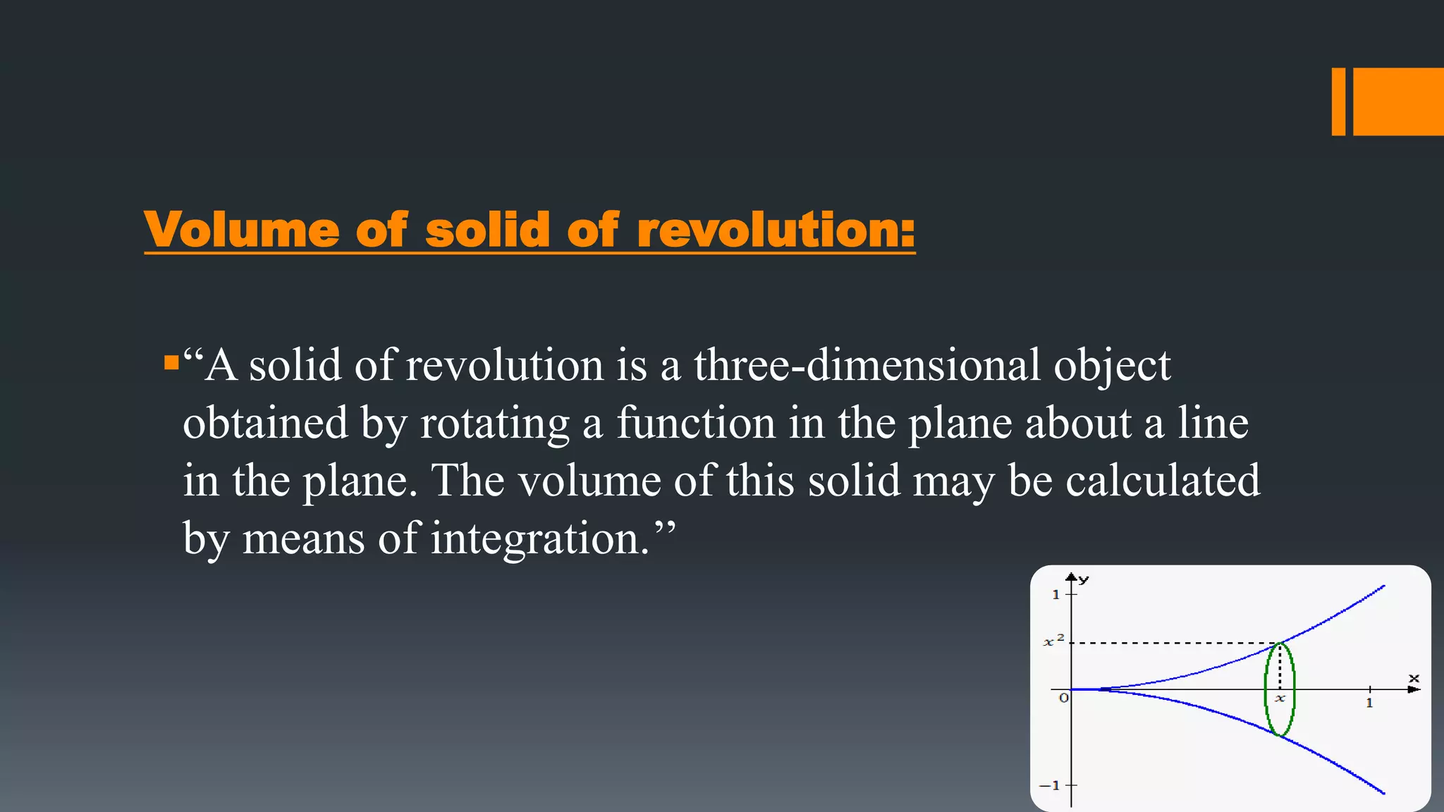 Volume of solid revolution | PPTX