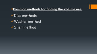 Volume of solid revolution | PPTX