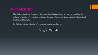 Volume of solid revolution | PPTX