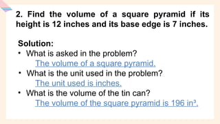 Finding the Volume of Square Pyramid.pptx
