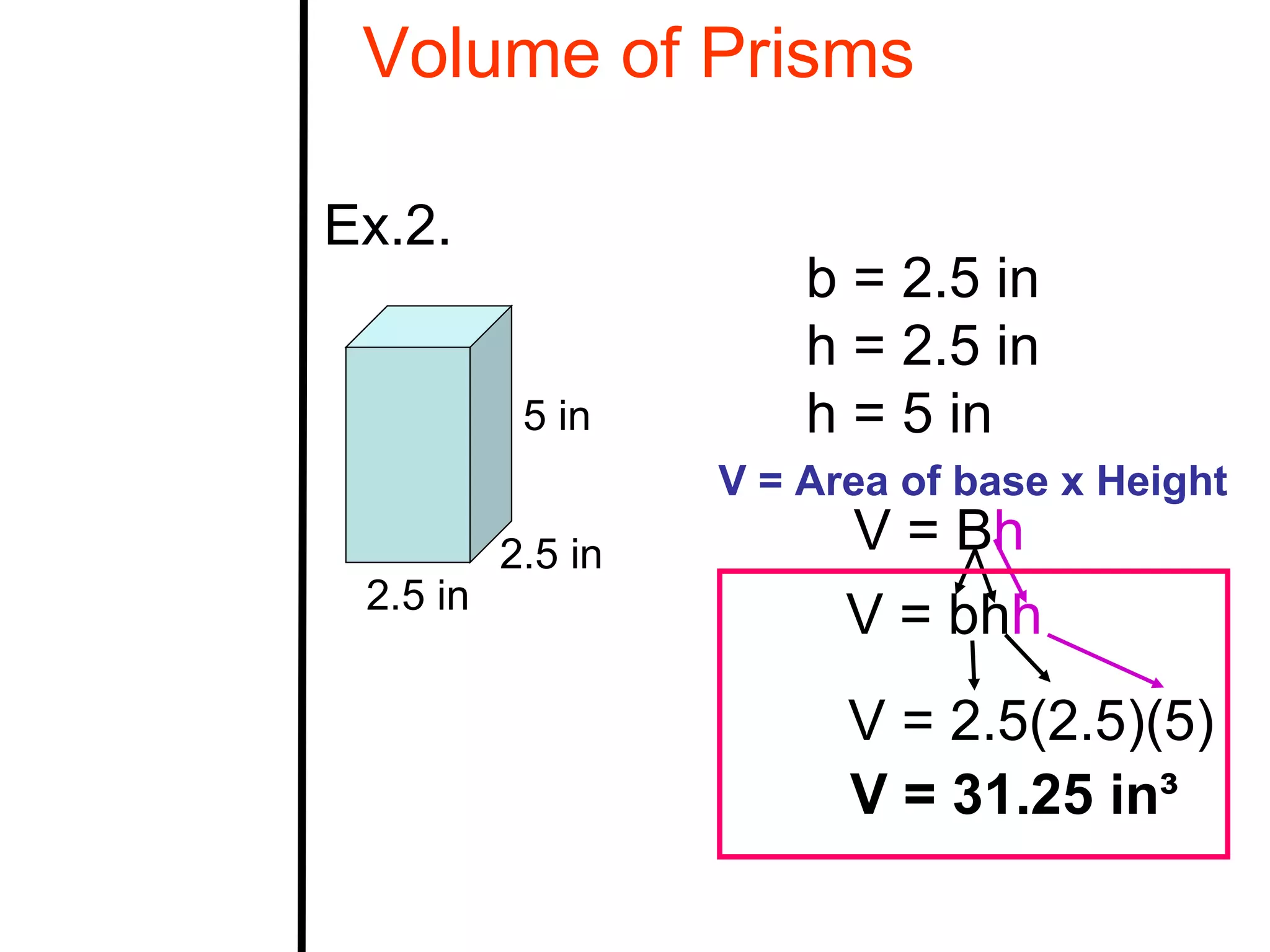 Volume of Prisms | PPT