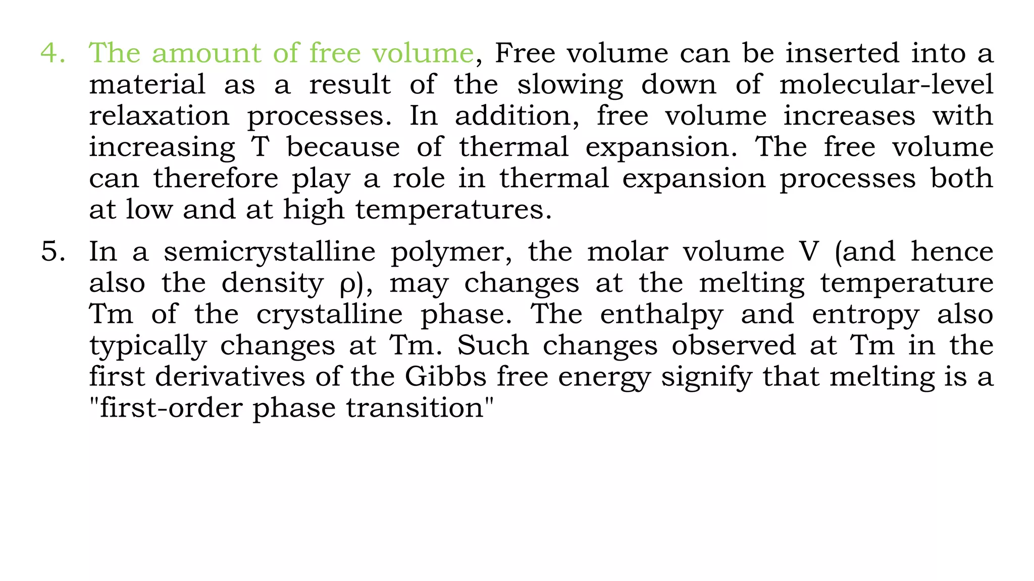 Volumetric properties of polymers | PPT | Free Download