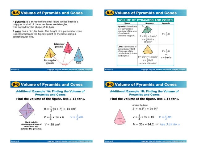 Volume pyramid notes | PDF
