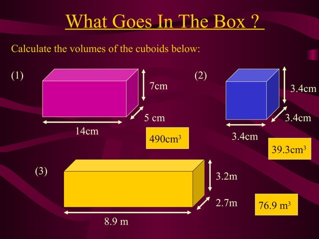 Volumes-Of-Solid Figures and 3D Figure Shapes | PPT
