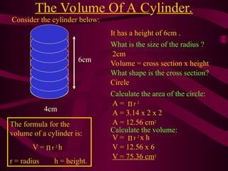 Matrices and Calculus Volume of Solids Examples | PPT