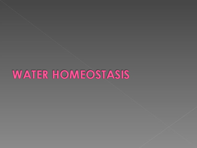 Sodium and Water homeostasis | PPT | Chemistry | Science