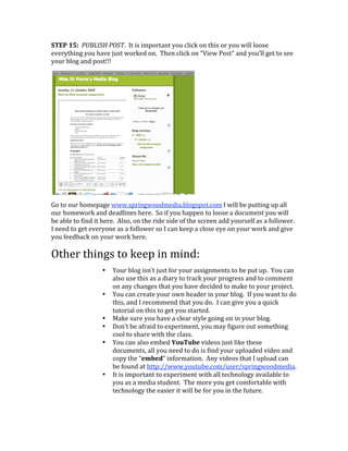 Guide to create your blog and uploading files. | PDF | Technology & Computing