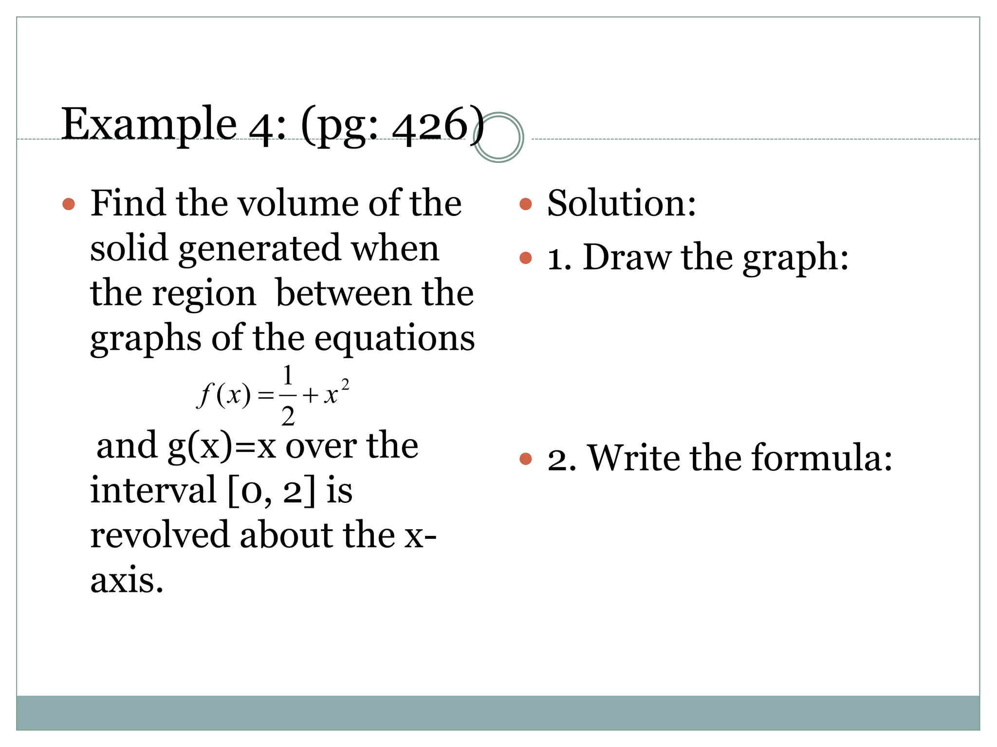 Volumes of solids of revolution dfs | PPTX