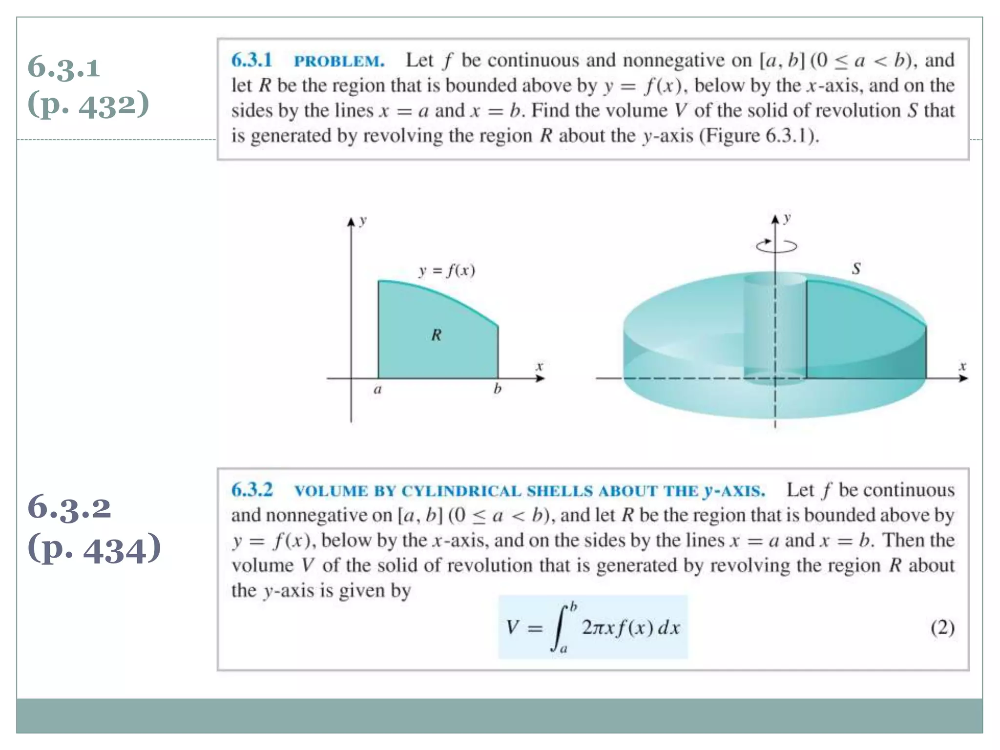 Volumes of solids of revolution dfs | PPTX