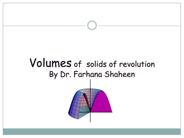 Volumes Of Revolution Worksheet