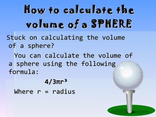 Volume- Mathematics | PPT