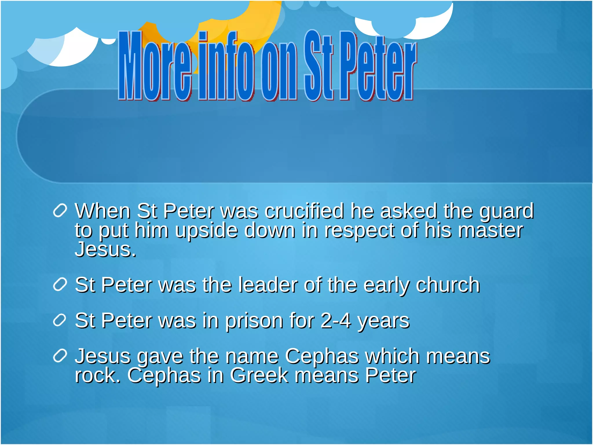 St Peter | PPT