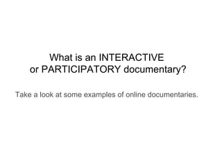 Hybrid Documentary Forms | PPT
