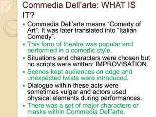 Commedia Dell'arte | PPTX