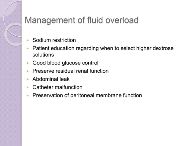 Volume status and fluid overload in peritoneal dialysis | PPTX ...