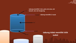 VOLUME TABUNG, LUAS PERMUKAAN, LUAS SELIMUT OBSERVASI.pptx