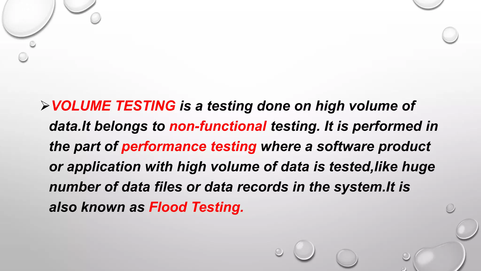 Volume Testing Pptx Computing Technology And Computing