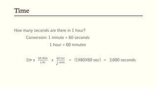 Volume, time and angle | PPTX