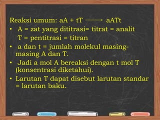 Volumetri (Kimia Analitik) | PPTX