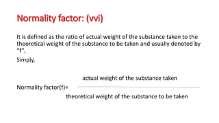 Volumetric analysis | PPTX