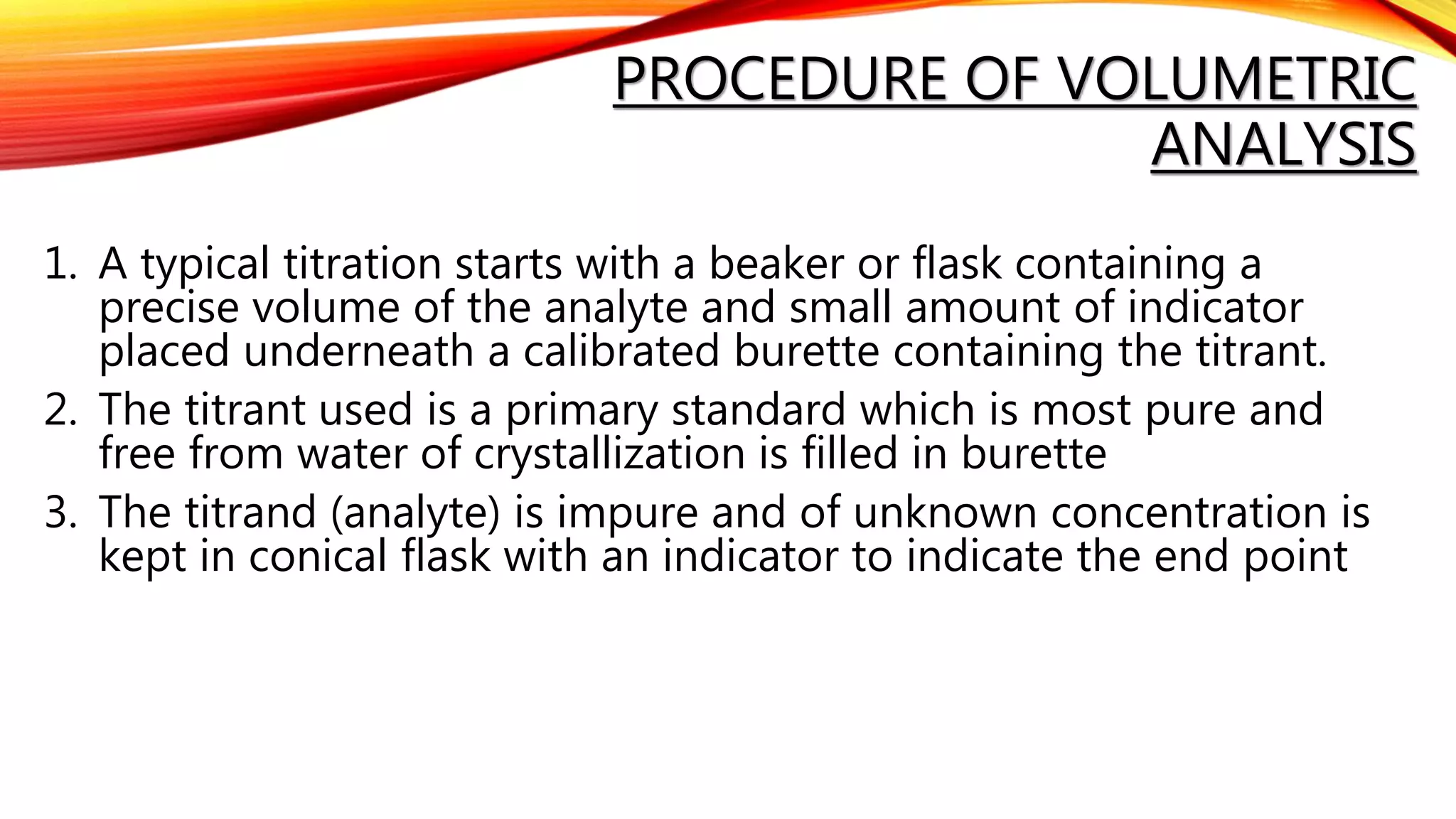 Volumetric analysis | PPTX