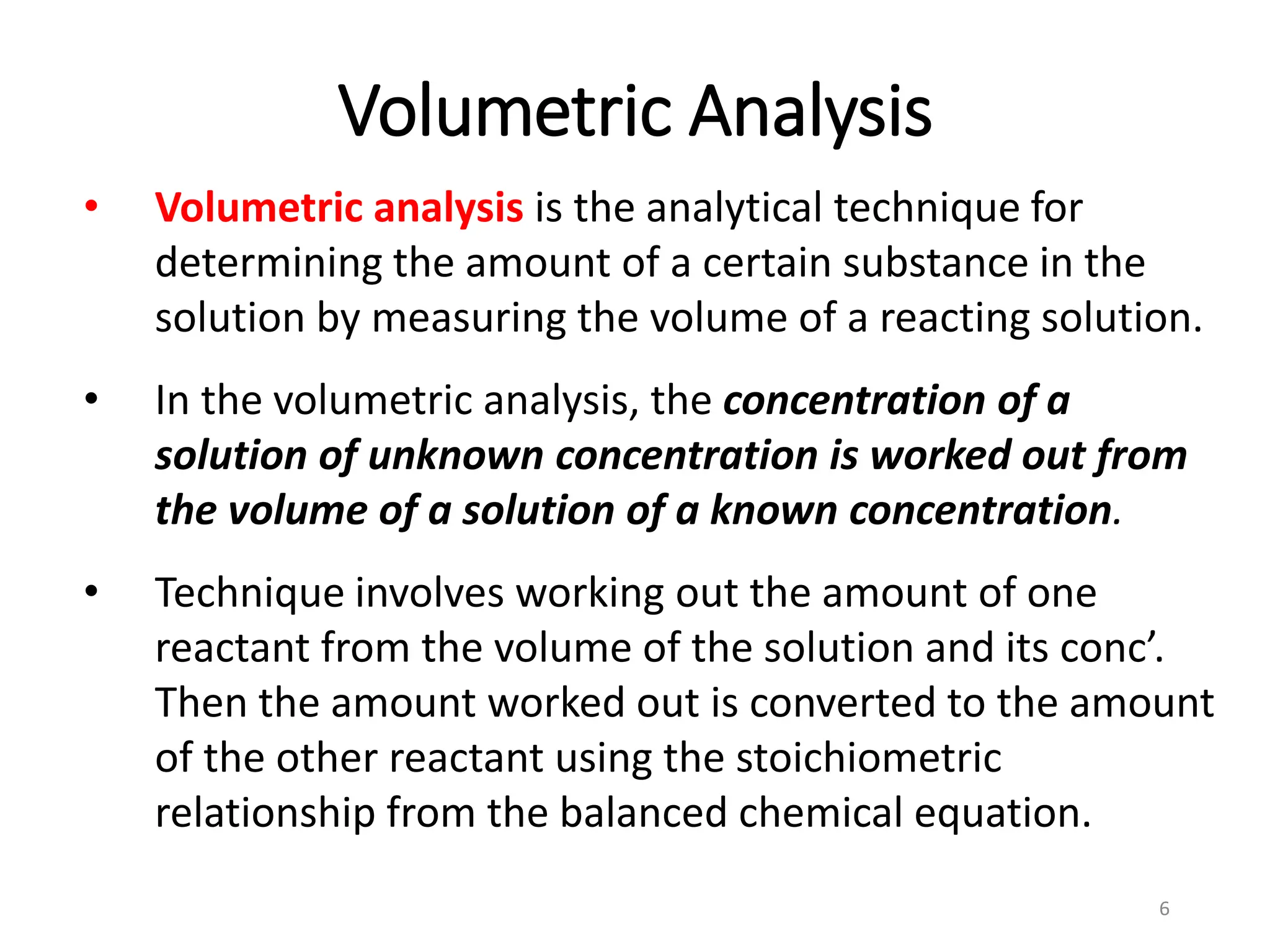 Volumetric analysis-Solution stoichiometry | PDF