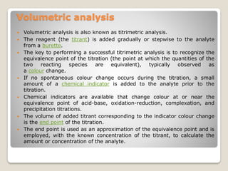 Volumetric Analysis Power Point Presenation | PDF