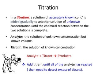 Chemistry Volumetric analysis_ Titration | PPT