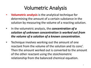 Chemistry Volumetric analysis_ Titration | PDF