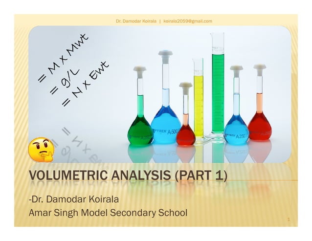 Volumetric analysis part 1 | PDF