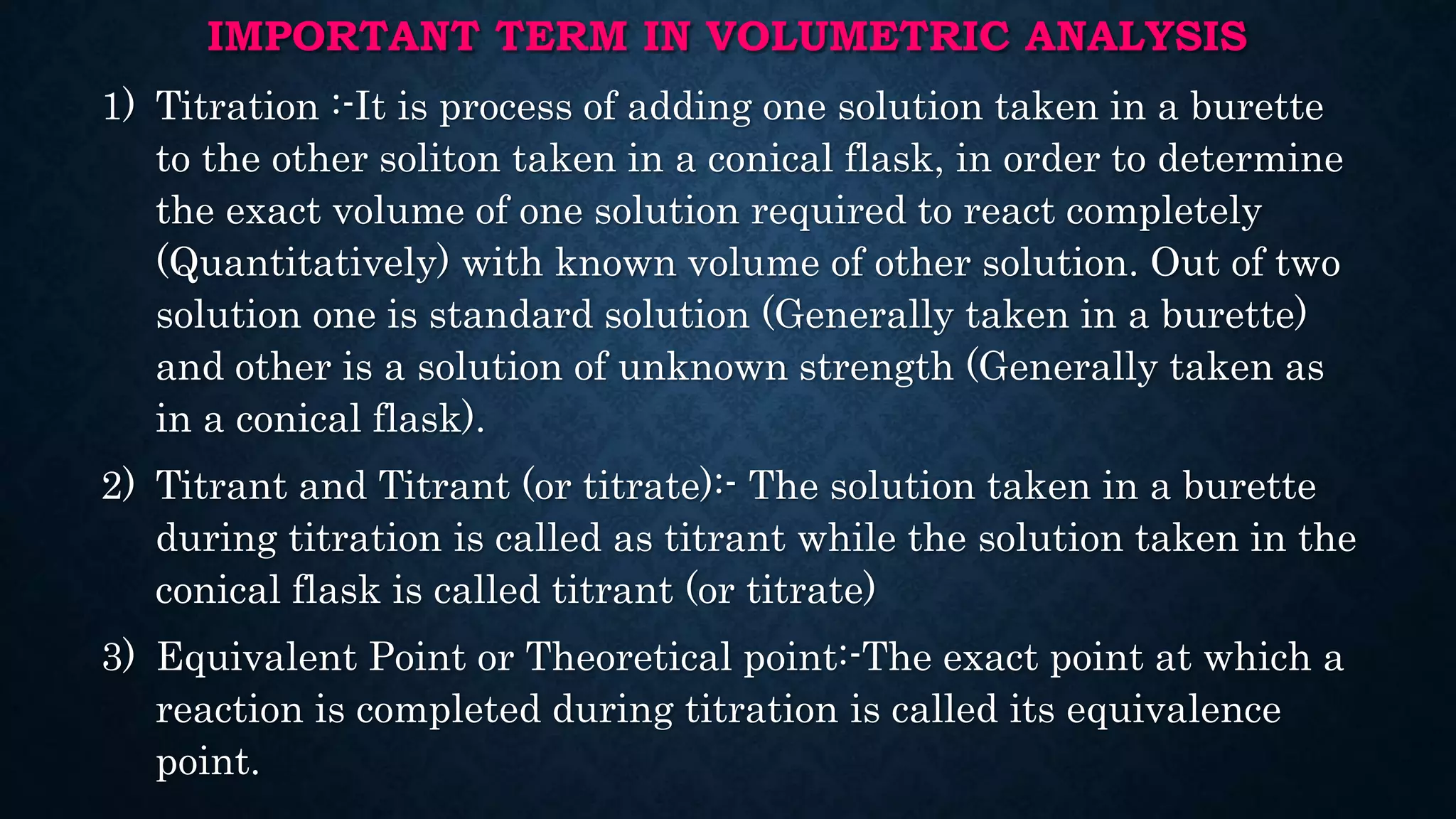 Volumetric analysis ppt | PPTX