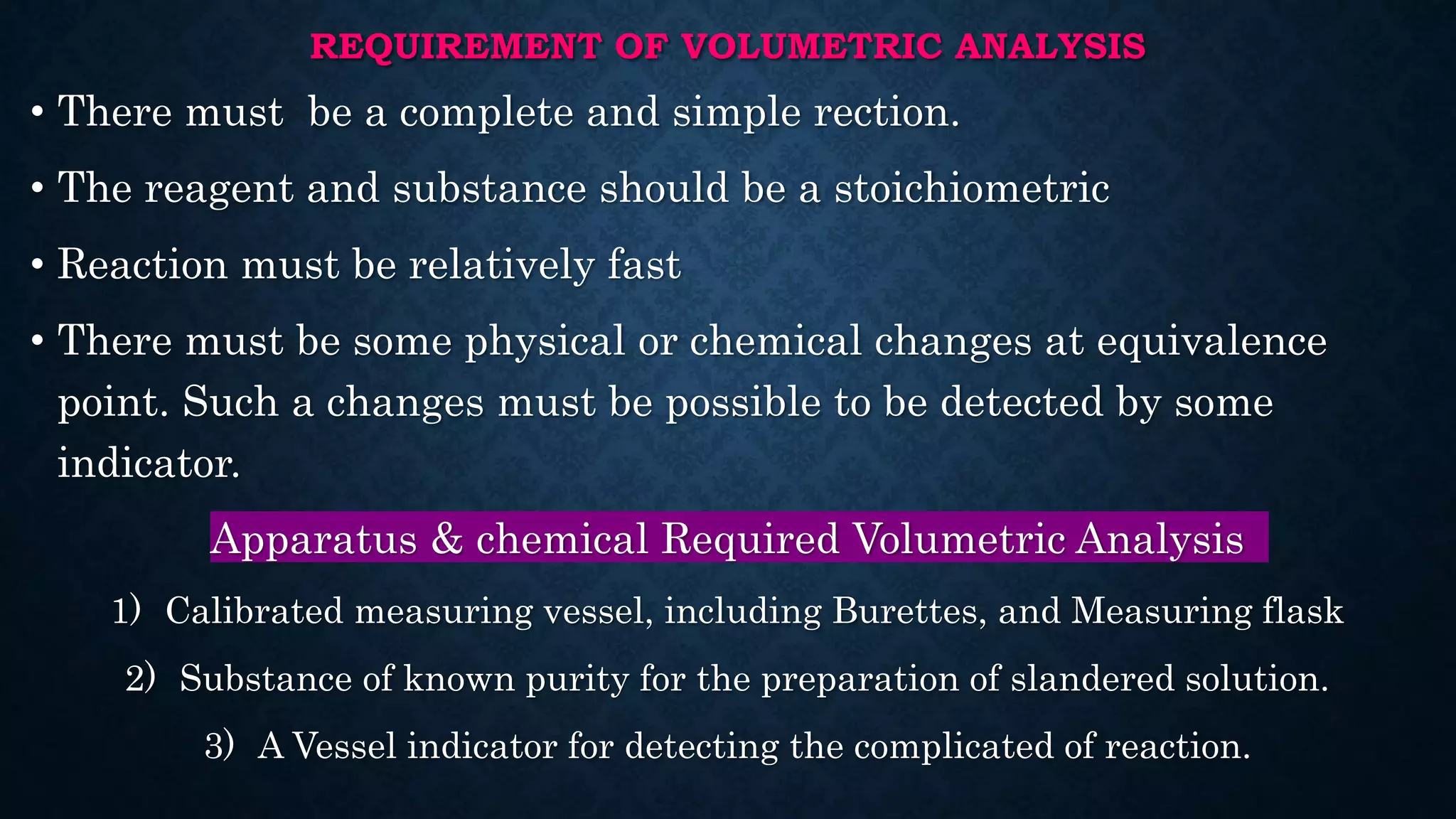 Volumetric analysis ppt | PPTX
