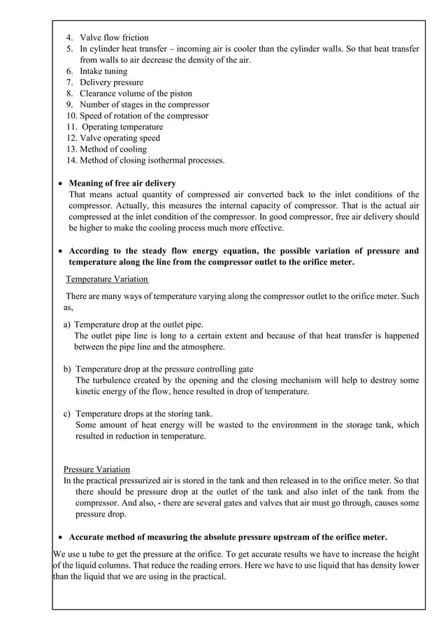 Volumetric efficient of a compressor | PDF | Physics | Science
