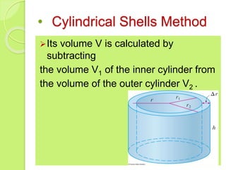 Volume using cylindrical shells ppt | PPTX