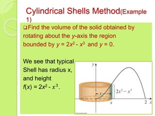 Volume using cylindrical shells ppt | PPT