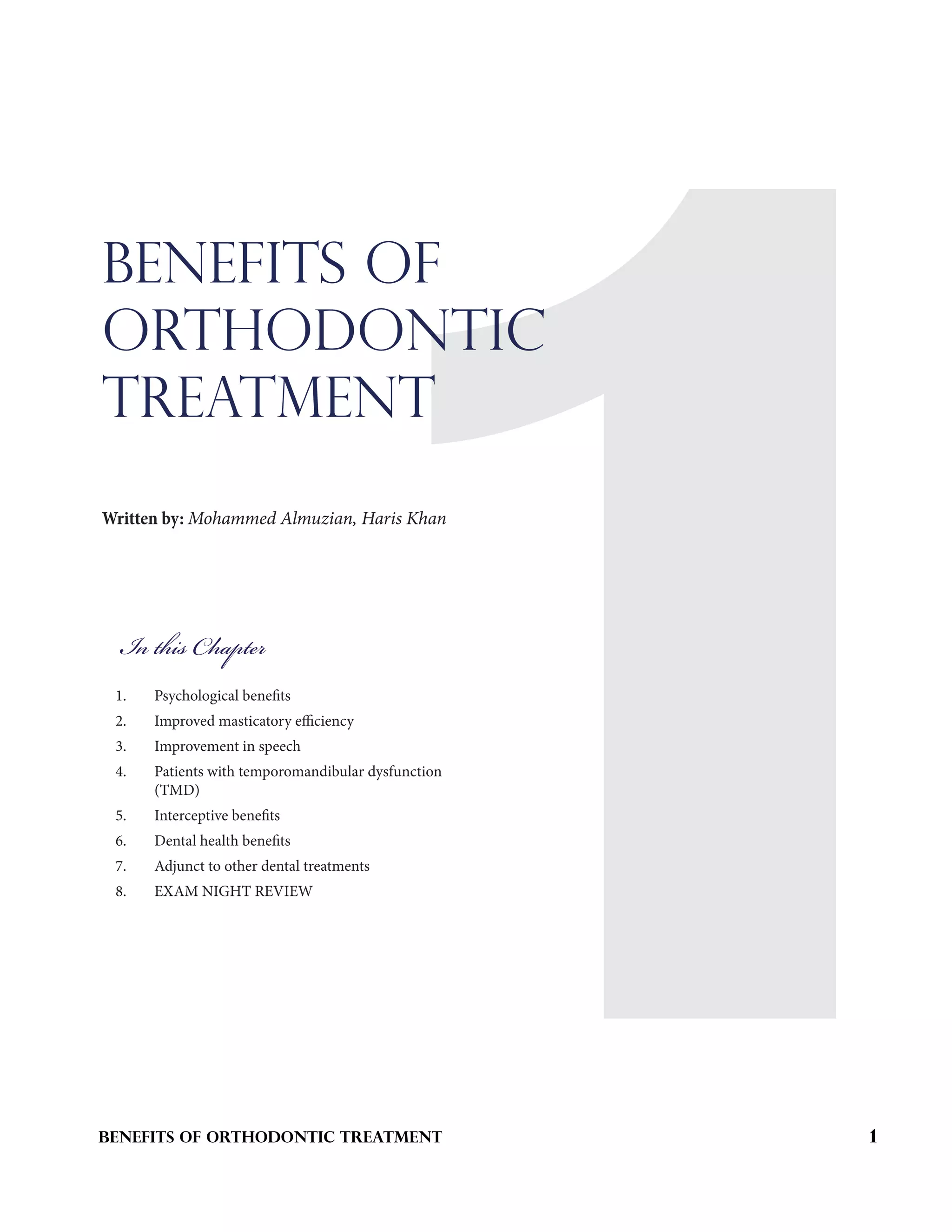 Volume 5: BENEFITS AND IATROGENIC EFFECTS OF ORTHODONTIC TREATMENT ...