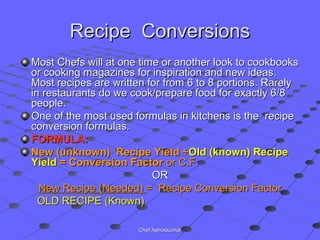 Volume & weight (mass) conversions | PPT | Cooking | Food & Drink