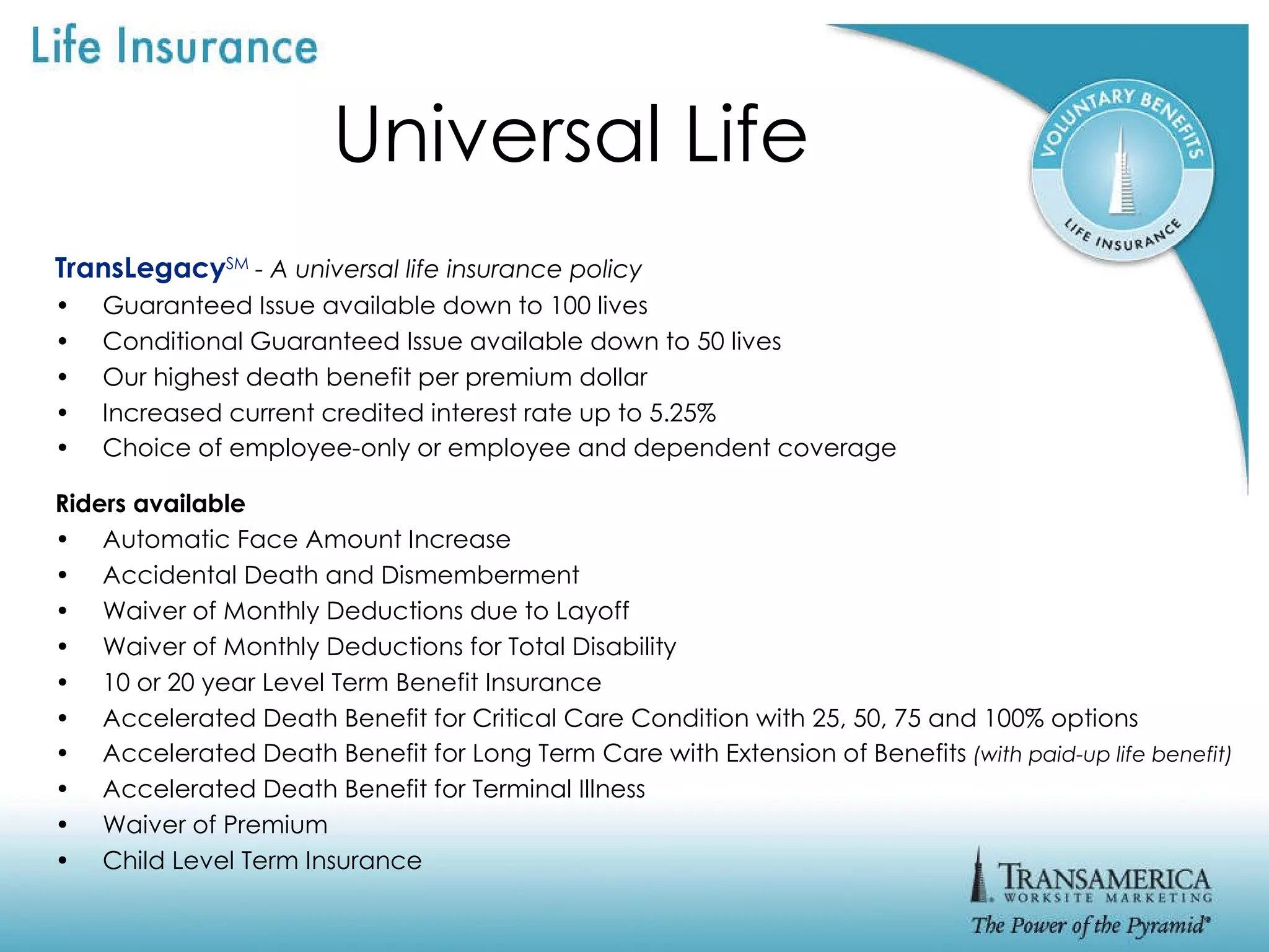 Transamerica Worksite Marketing | PPT
