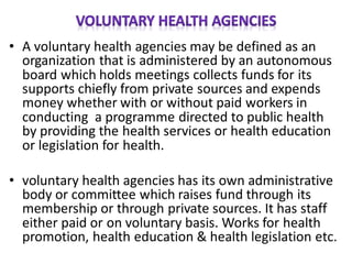 Voluntary health agencies | PDF