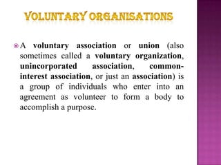 Voluntary organisation | PPTX