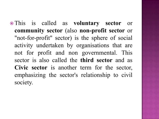 Voluntary organisation | PPTX