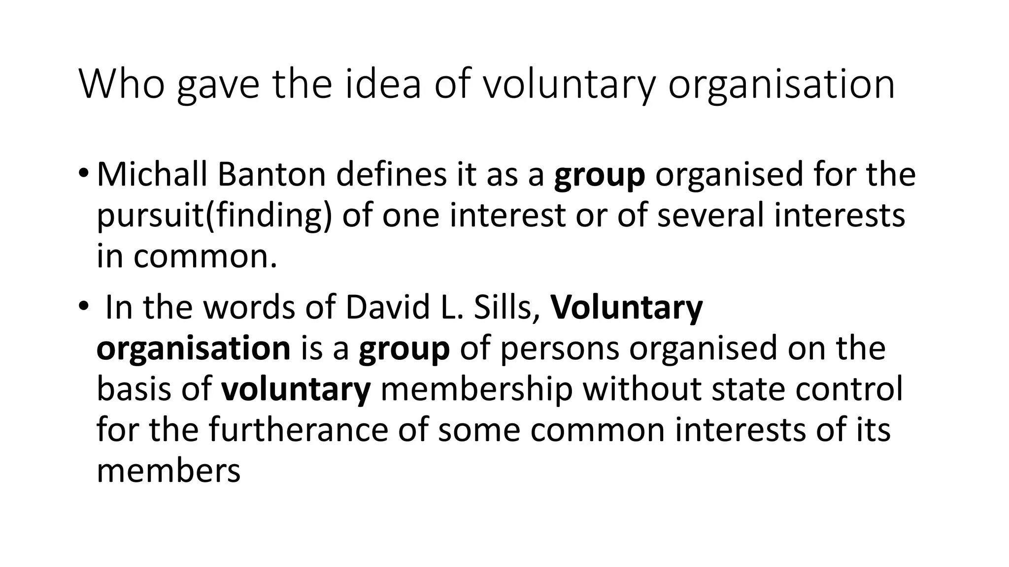 Voluntary organisations (VO) | PPT
