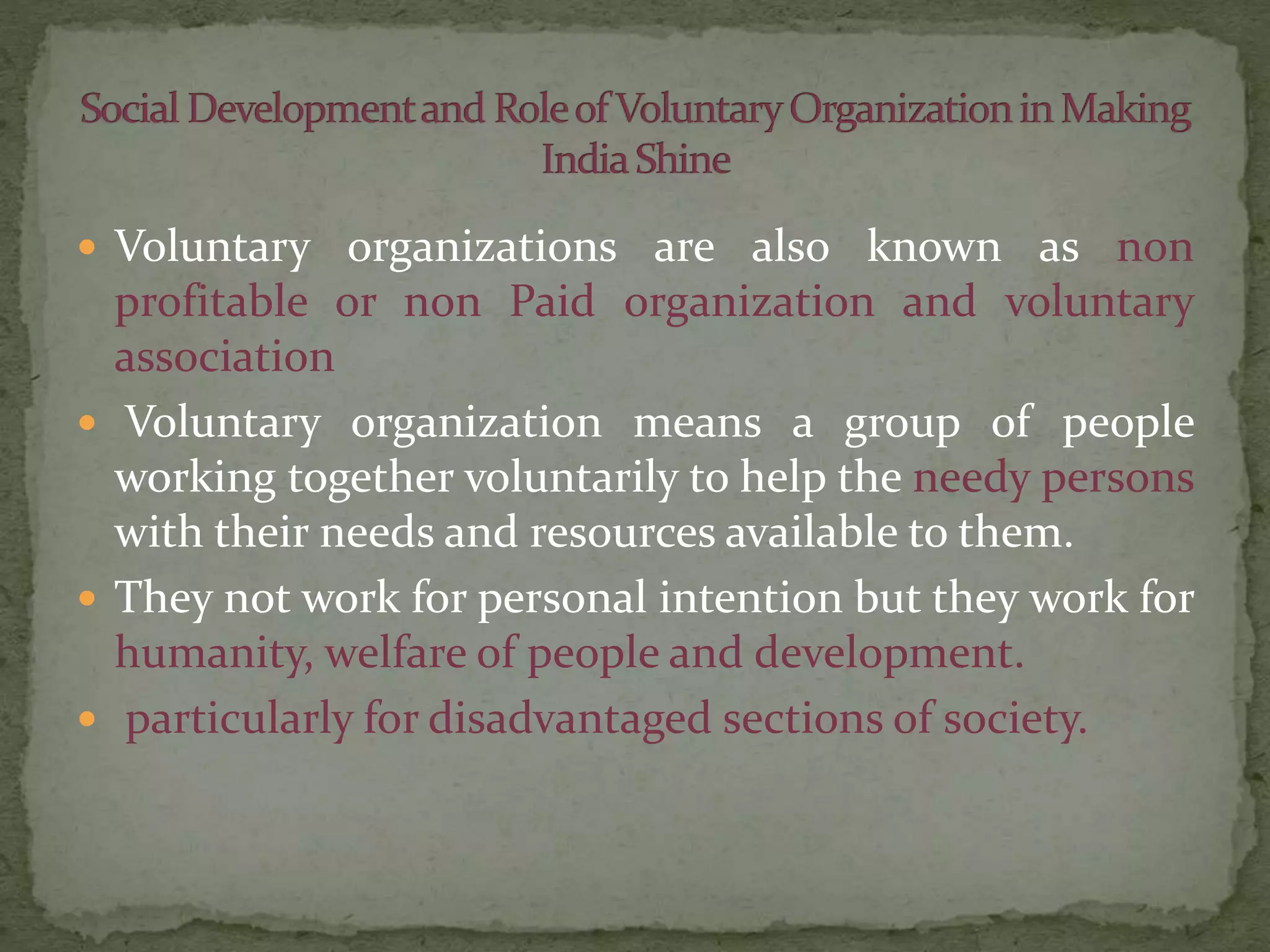 Voluntary organization | PPTX